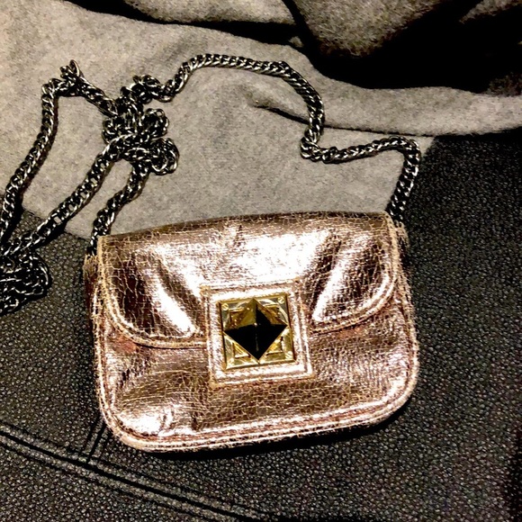 French Connection | Bags | French Connection Metallic Chain Crossbody ...